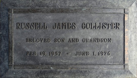 Russell James Collister (Deceased), Claremont, CA California